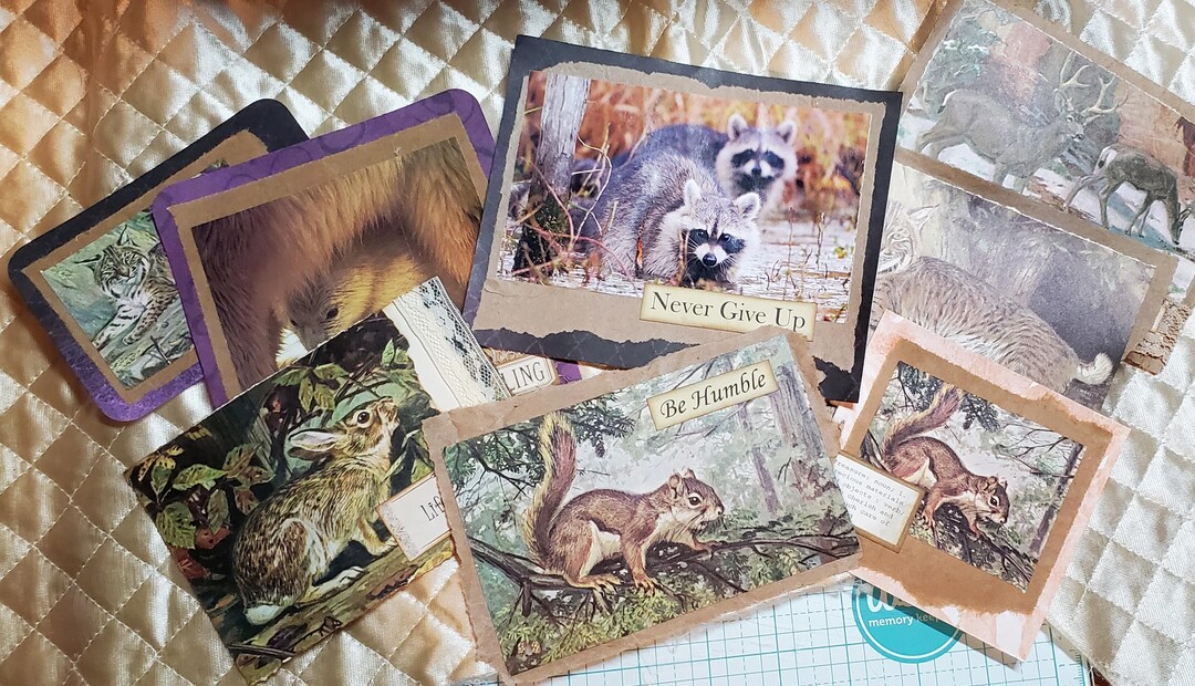 Cute Animal Journal Cards for Junk Journals, Gift Tags, Note Cards ...