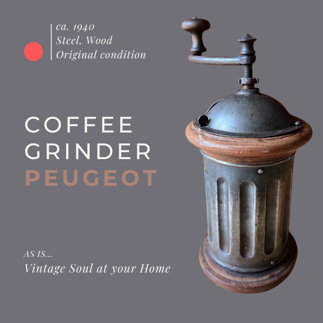 Peugeot G3 Coffee Grinder From XIX Rustic and Primitive Home Decor, Wood and Steel Vintage ...