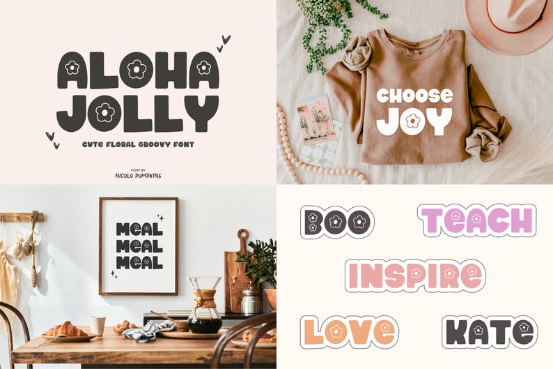 Groovy Font Bundle Cute Font for Cricut Font Bundle 80s Font Svg Font ...