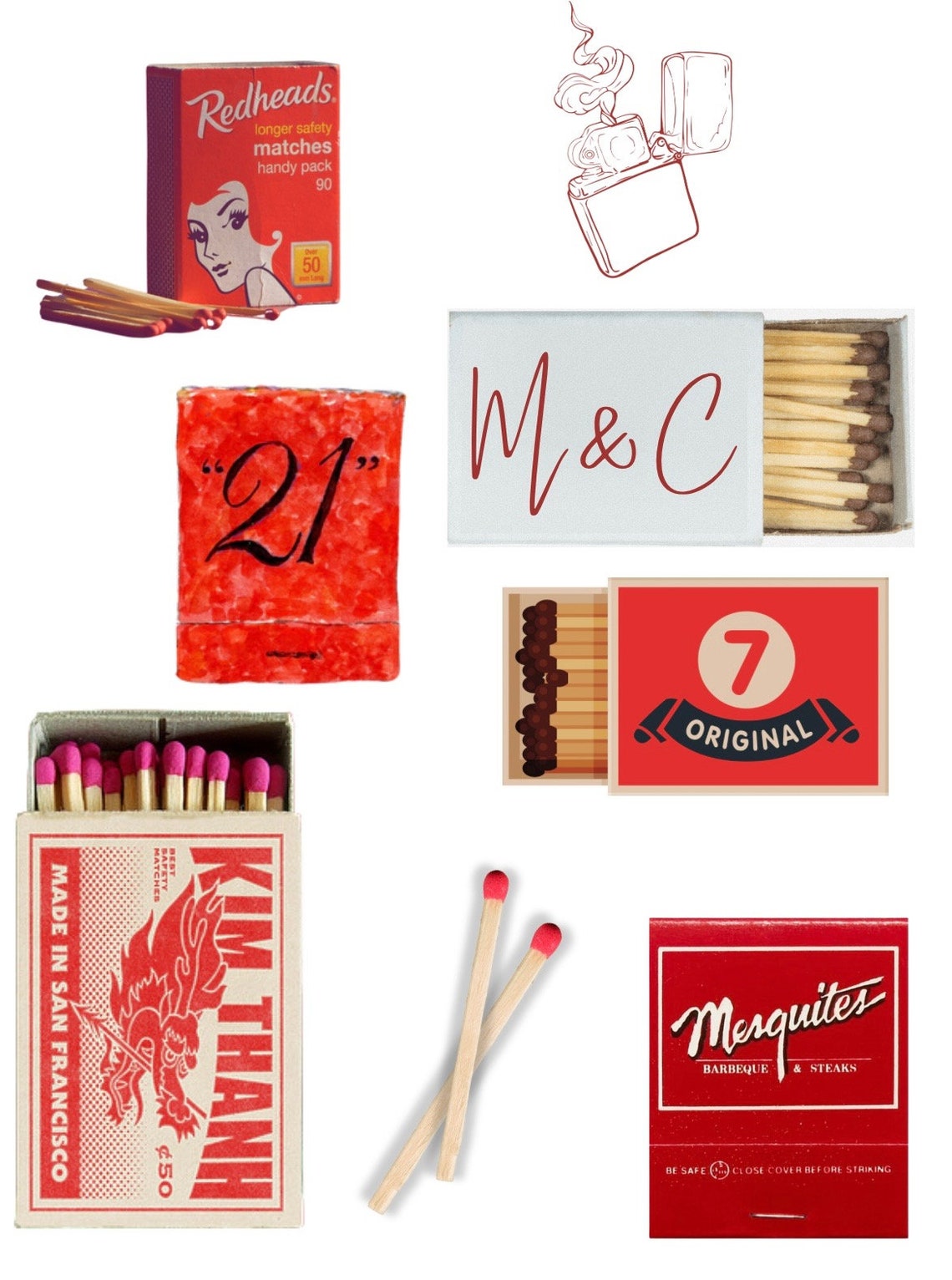Vintage Matchbox Print, Trendy Matches Poster, Retro Matchbook Wall Art ...