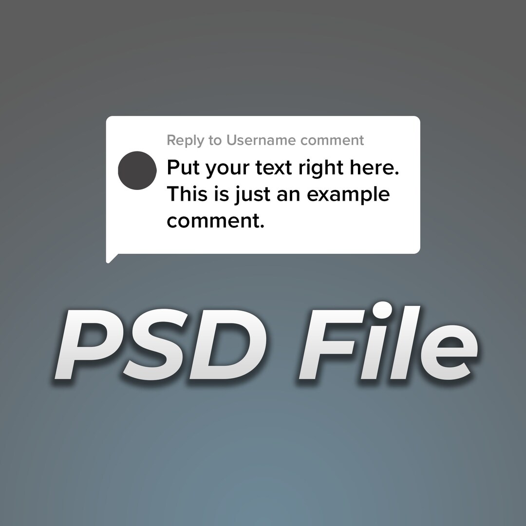 Tiktok Comment Template Photoshop (.PSD) File - Etsy
