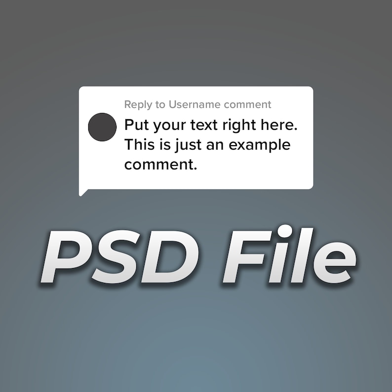 Tiktok Comment Template Photoshop (.PSD) File - Etsy
