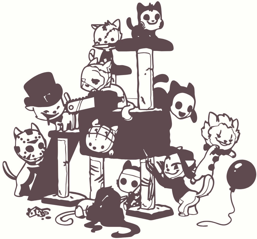 Horror Cats SVG - Etsy