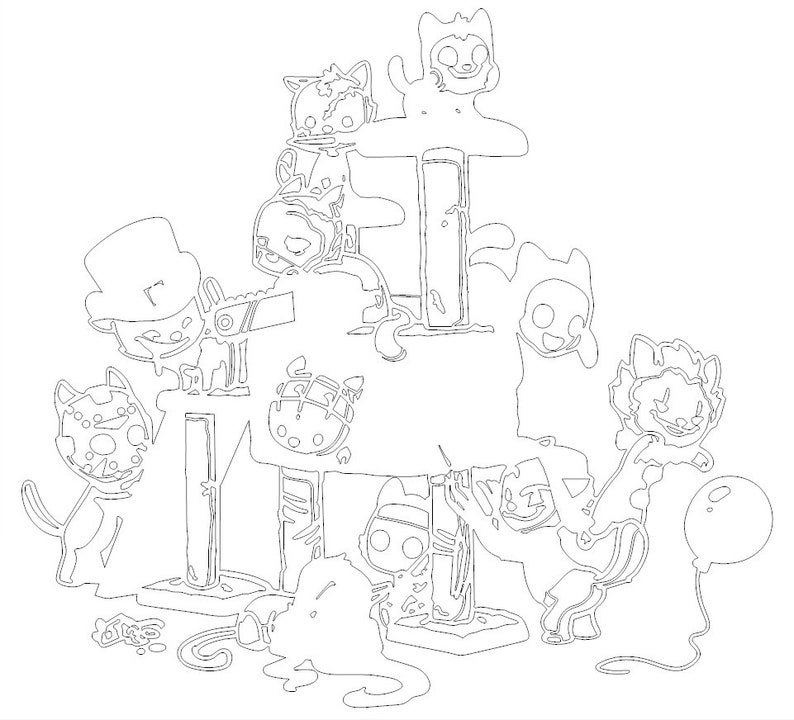 Horror Cats SVG/PNG - Etsy