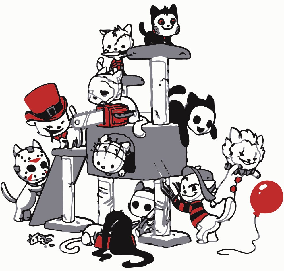 Horror Cats SVG - Etsy