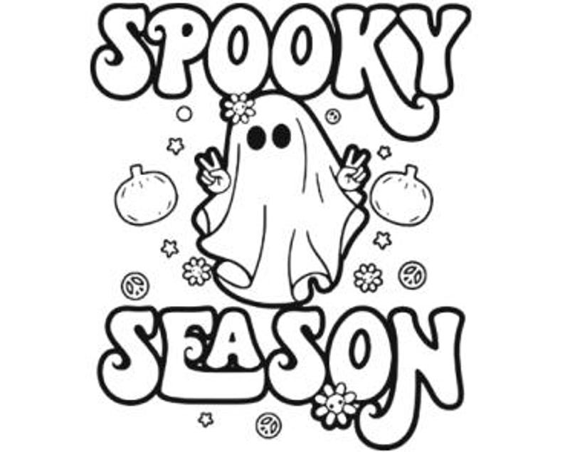 Spooky Season Hippie Ghost SVG/PNG - Etsy