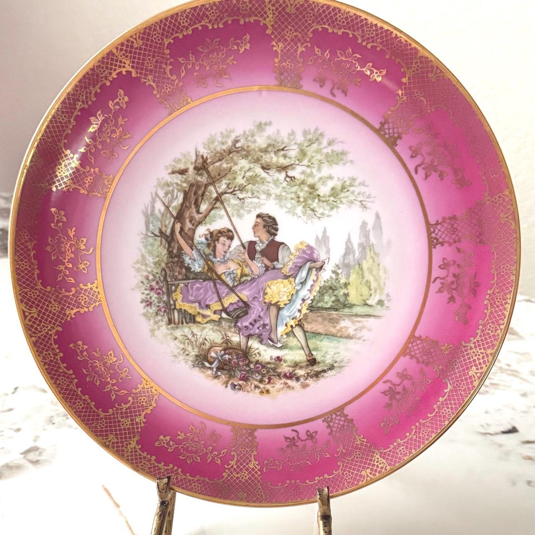 Vintage Edelstein Bavaria Porcelain Plate: Rococo Revival Wall Decor - Etsy
