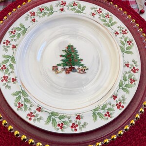 Vintage Christmas Tree Plates Made in France - Etsy