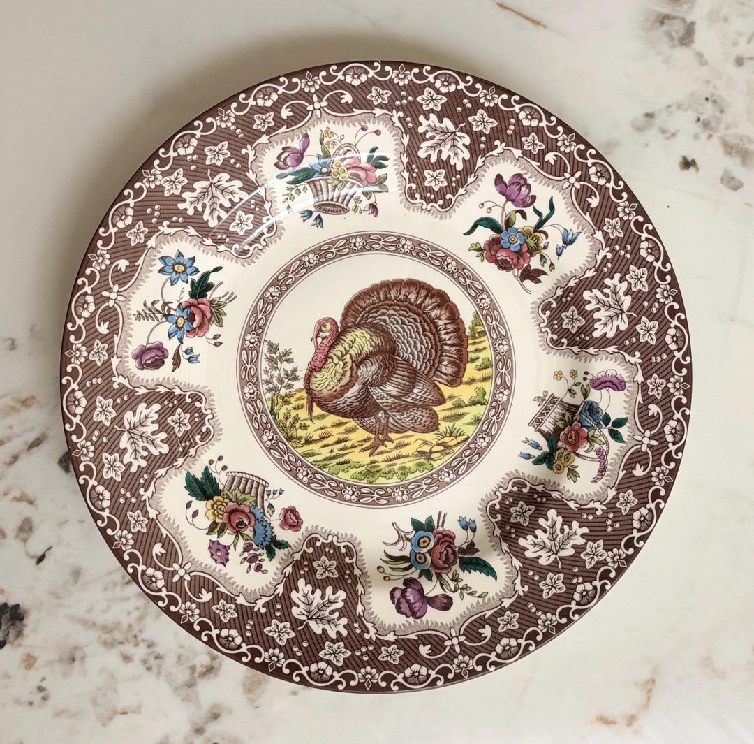 Thanksgiving Dinner Plate Set of 4 - Etsy