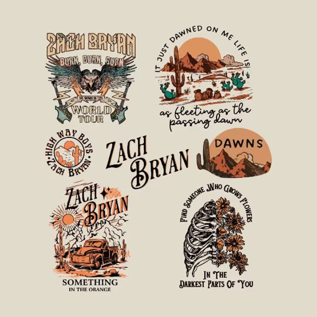 Zach Bryan Png, American Heartbreak Tour 2024 Png, Zach Bryan Tour 2024 ...