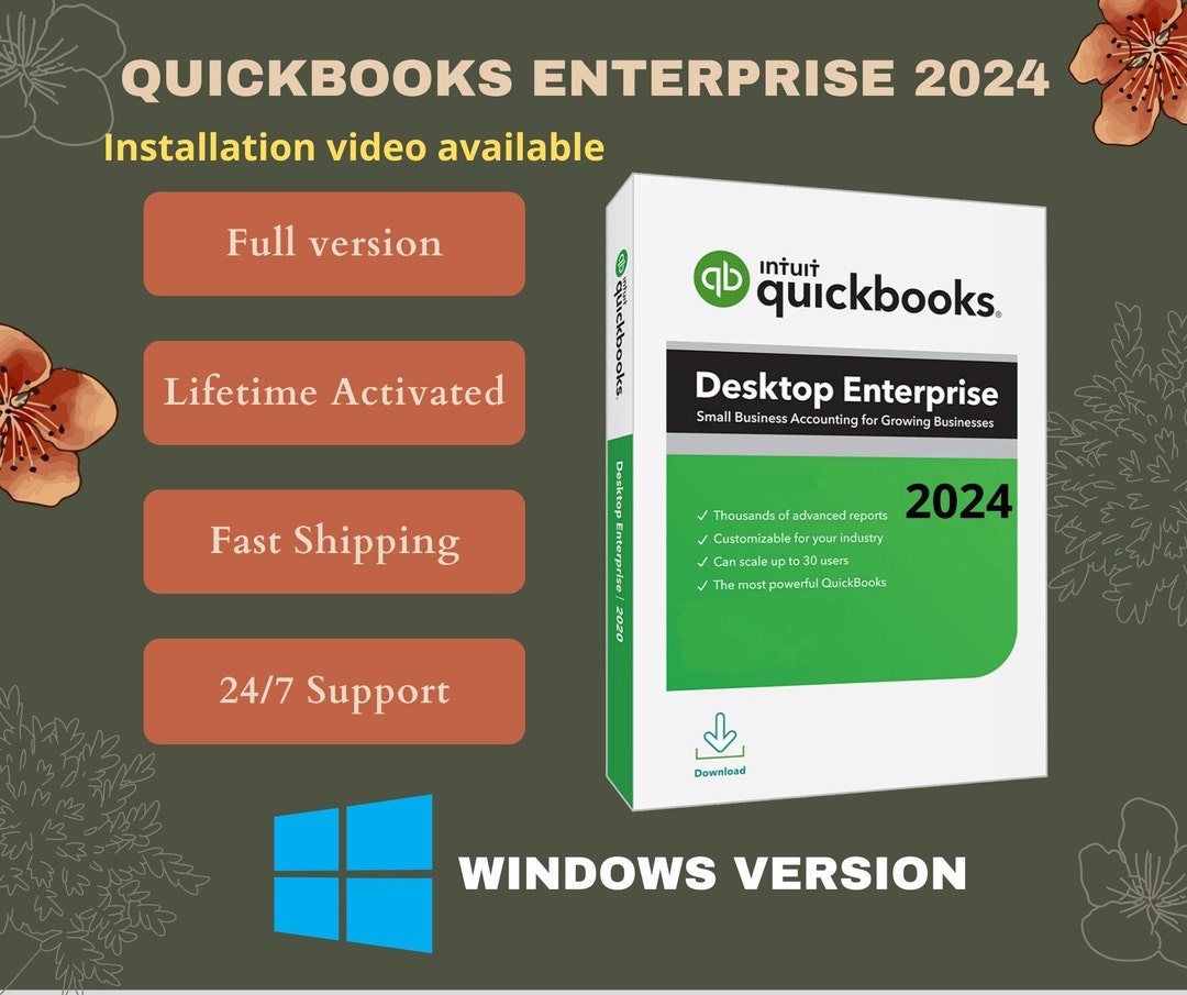 Quickbooks Desktop Enterprise 2024 Official License Key Lifetime ...