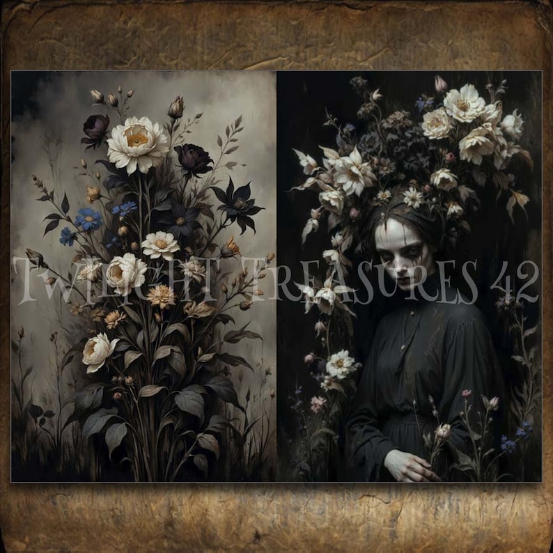 Gothic Treasures, Digital Download Printable Art Gift for Her Him Retro ...