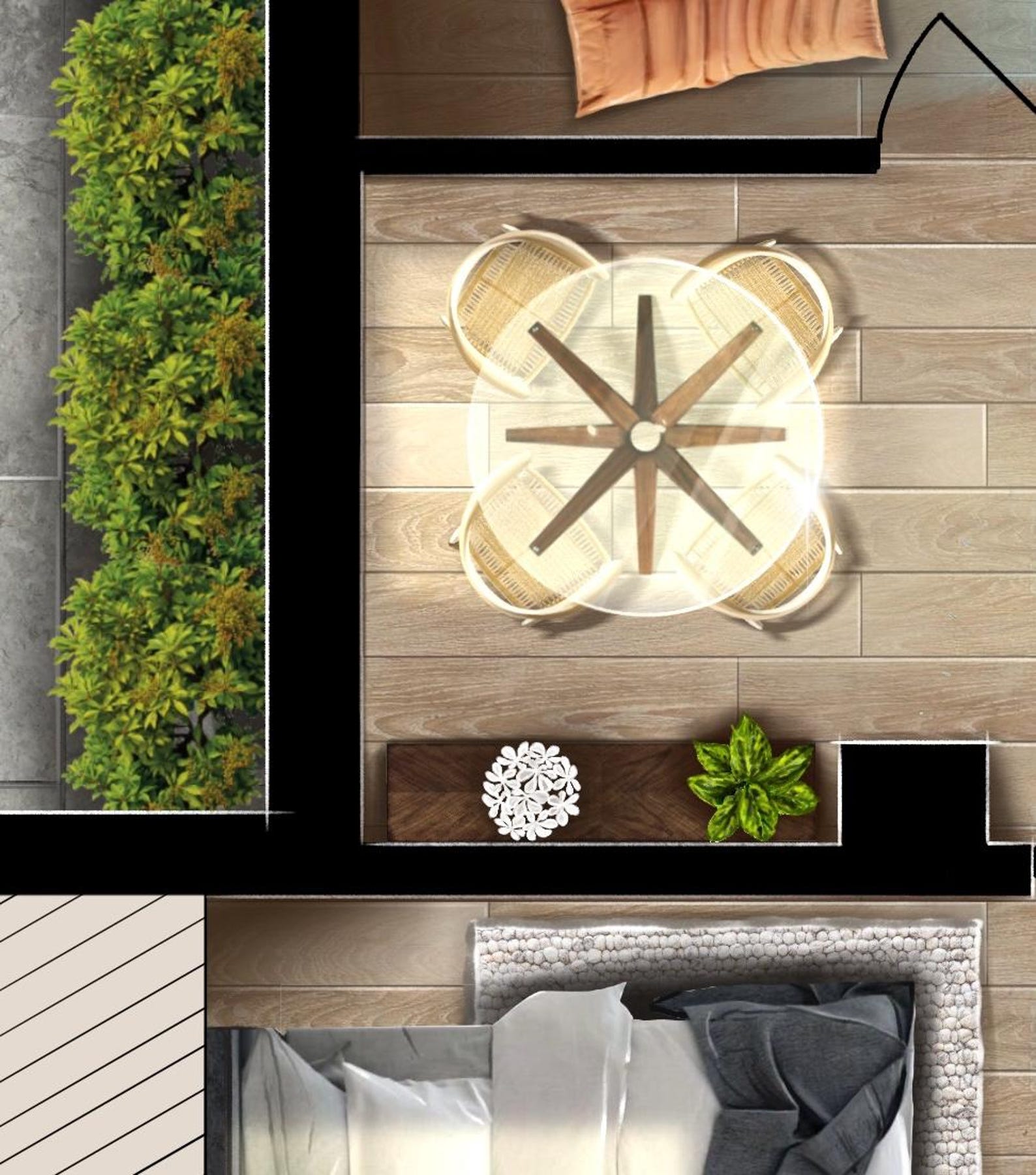 Procreate, Photoshop Furniture. Dining Table Set for 2 D Plan ...
