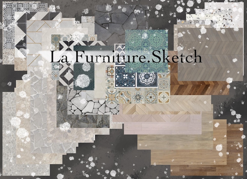 Procreate Interior Textures | 2D Floor Plan Materials (PNG Digital ...