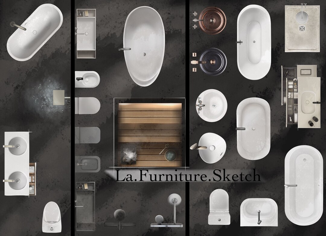 PNG Files for Procreate, Suitable for Photoshop, Furniture Set ...