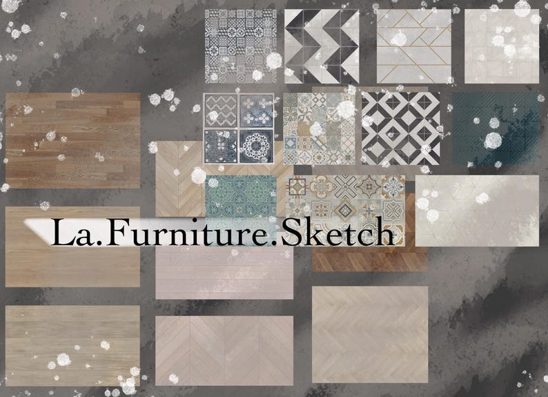 Procreate Textures PNG Files, for 2D Plans - Etsy