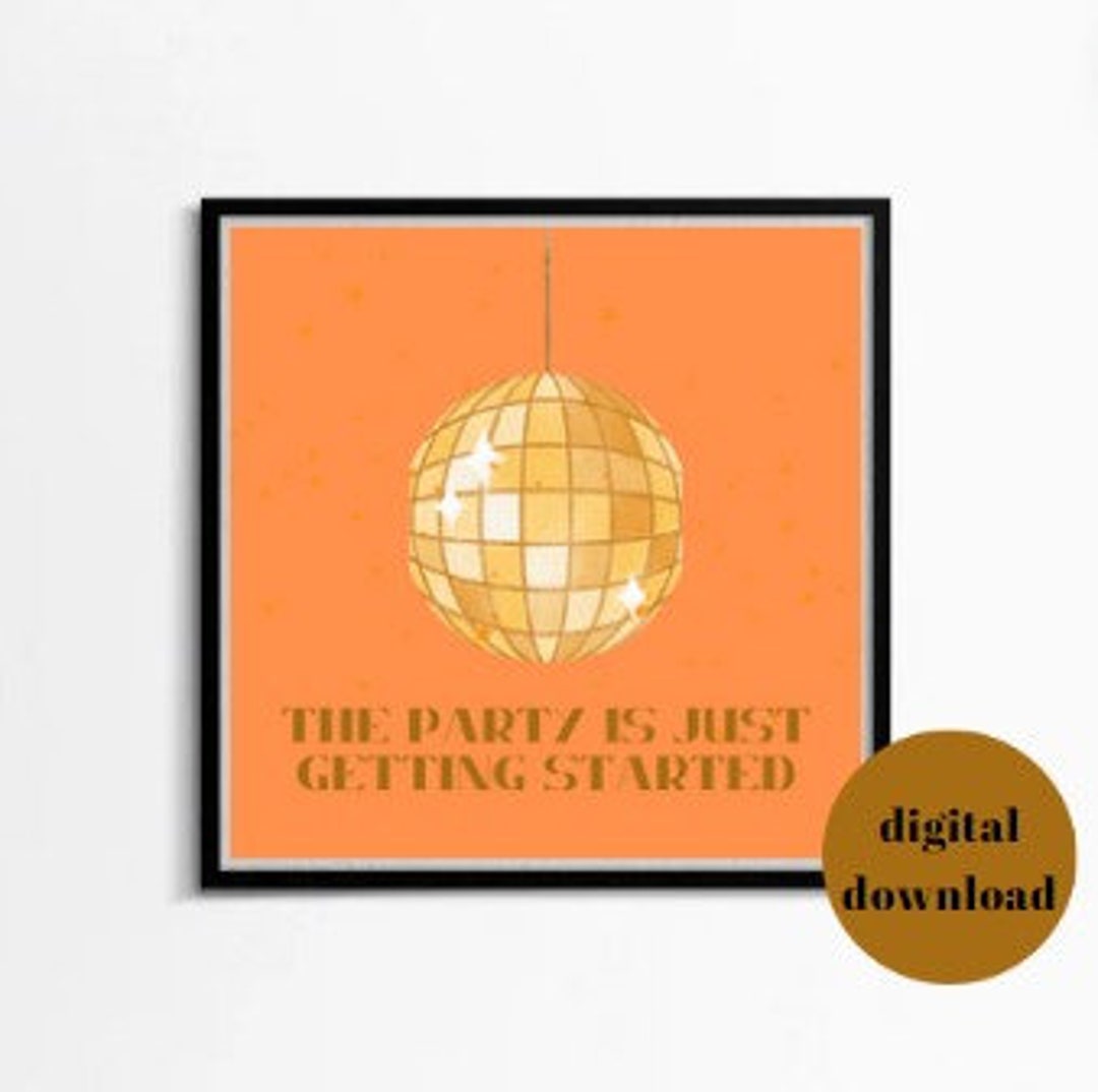 Orange Disco Ball Wall Decor - Etsy