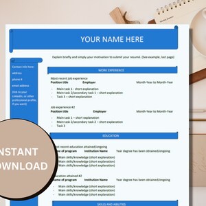 Resume Template Professional Resume Editable Resume Template Editable ...