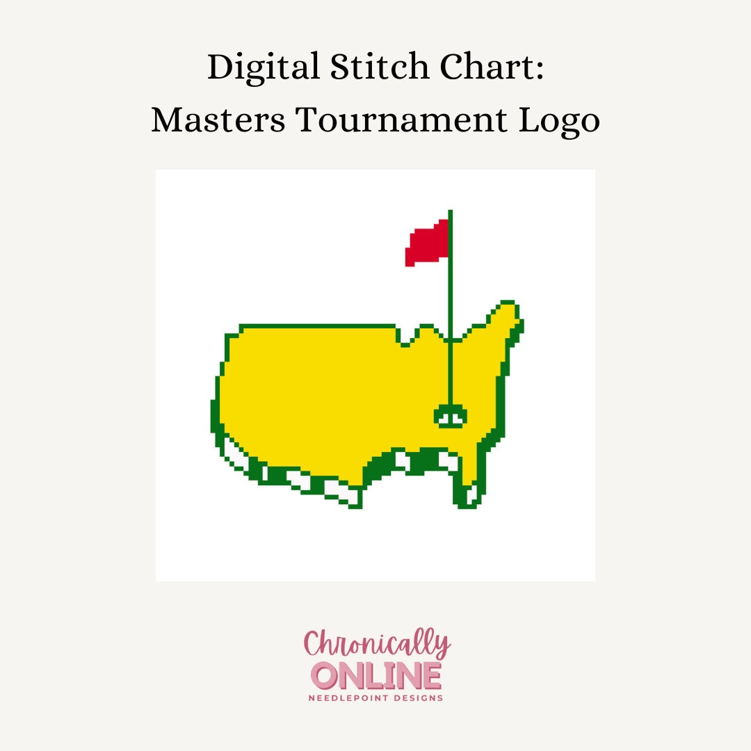 Masters Tournament Logo - Digital Needlepoint Stitch Chart - Etsy