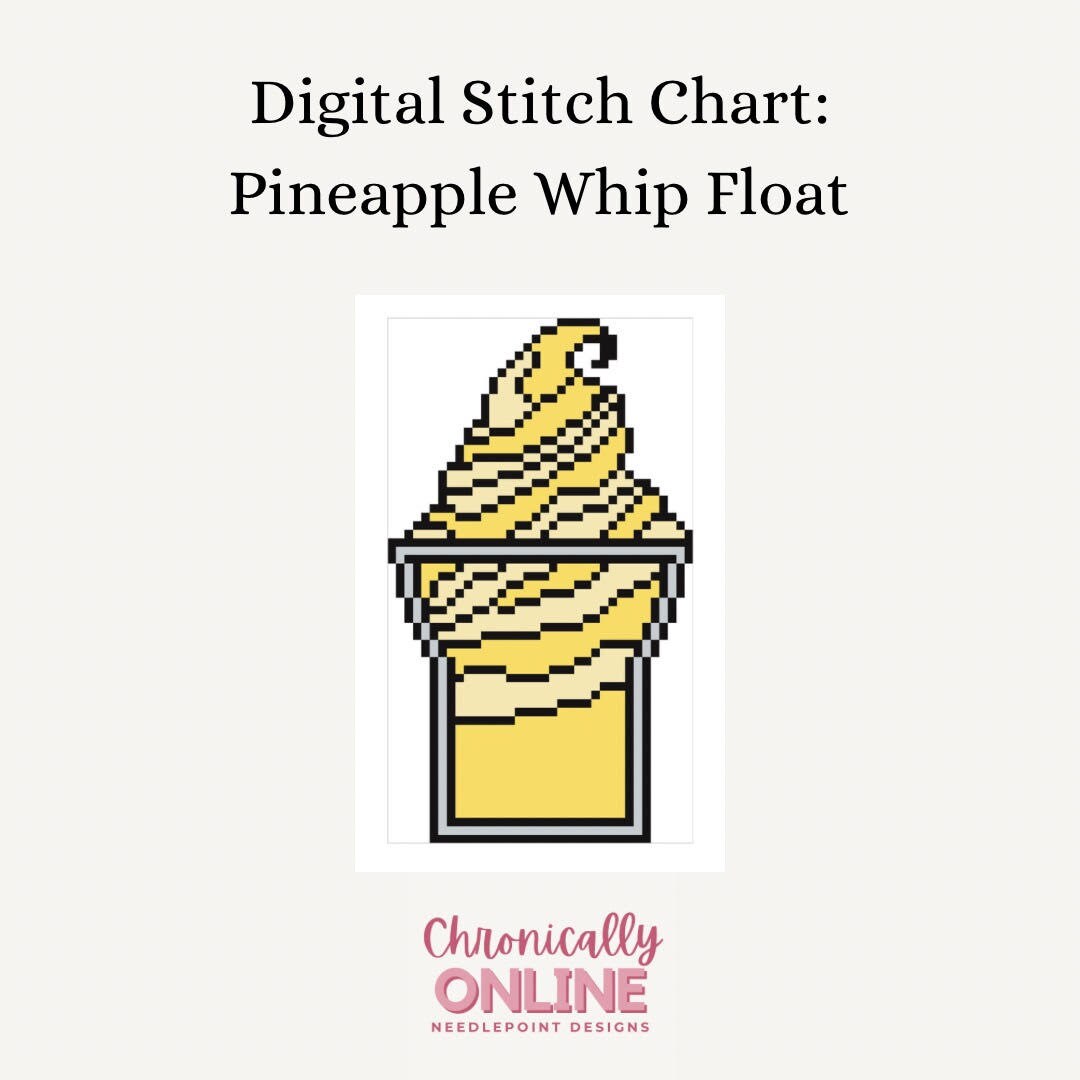 Pineapple Whip Float - Digital Needlepoint Stitch Chart - Etsy