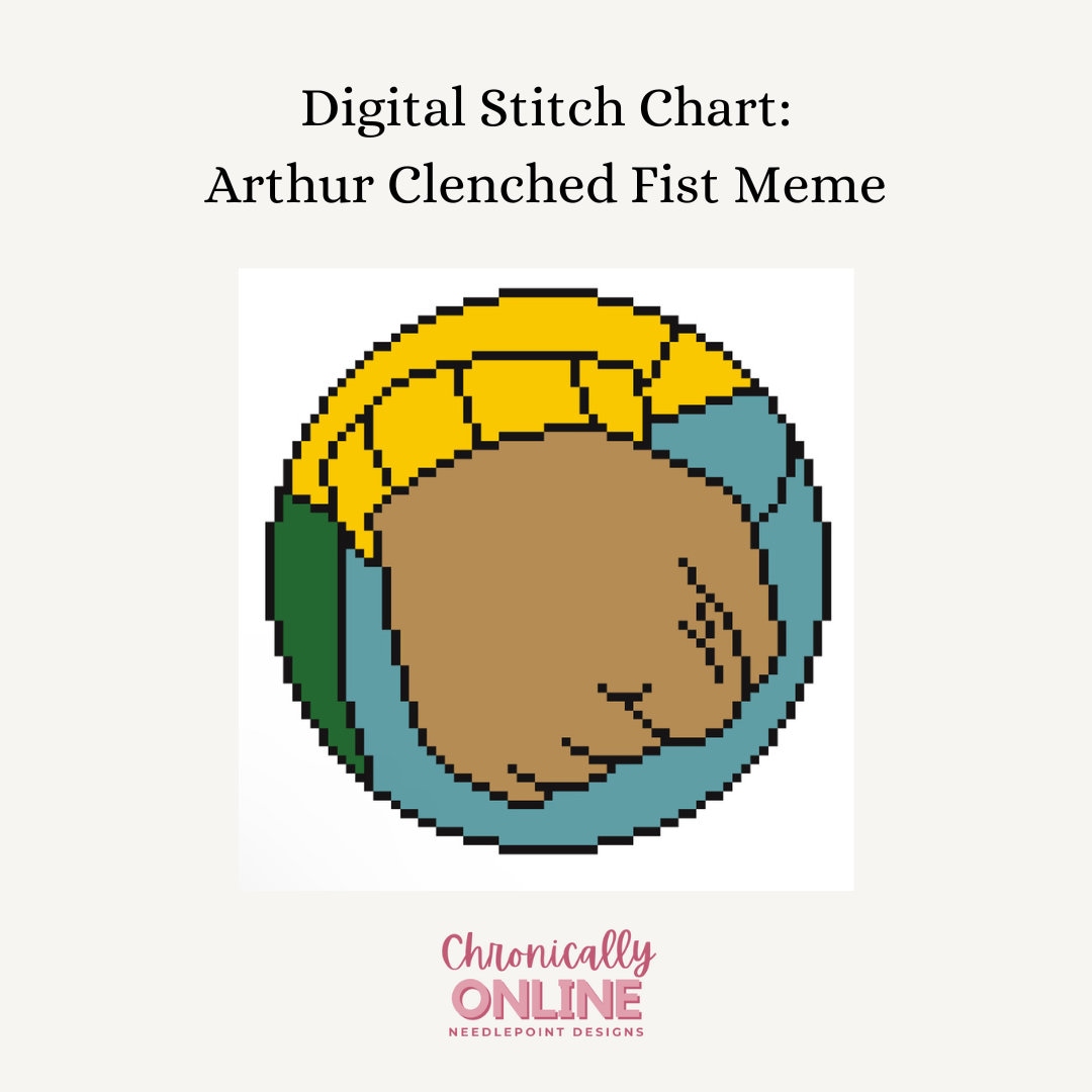 Arthur Clenched Fist Meme - Digital Needlepoint Stitch Chart - Etsy