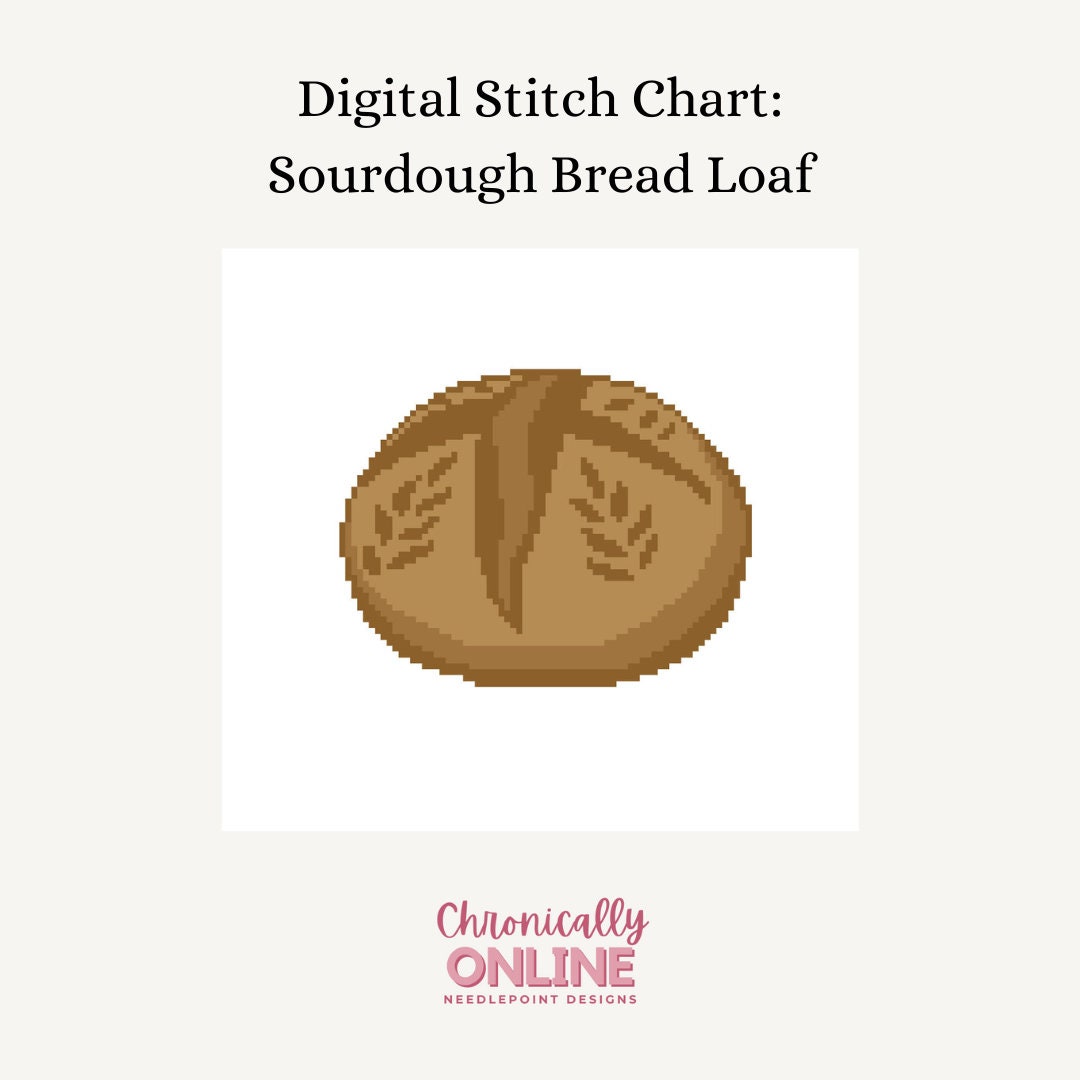 Needlepoint Sourdough Bread Loaf - Digital Stitch Chart - Etsy