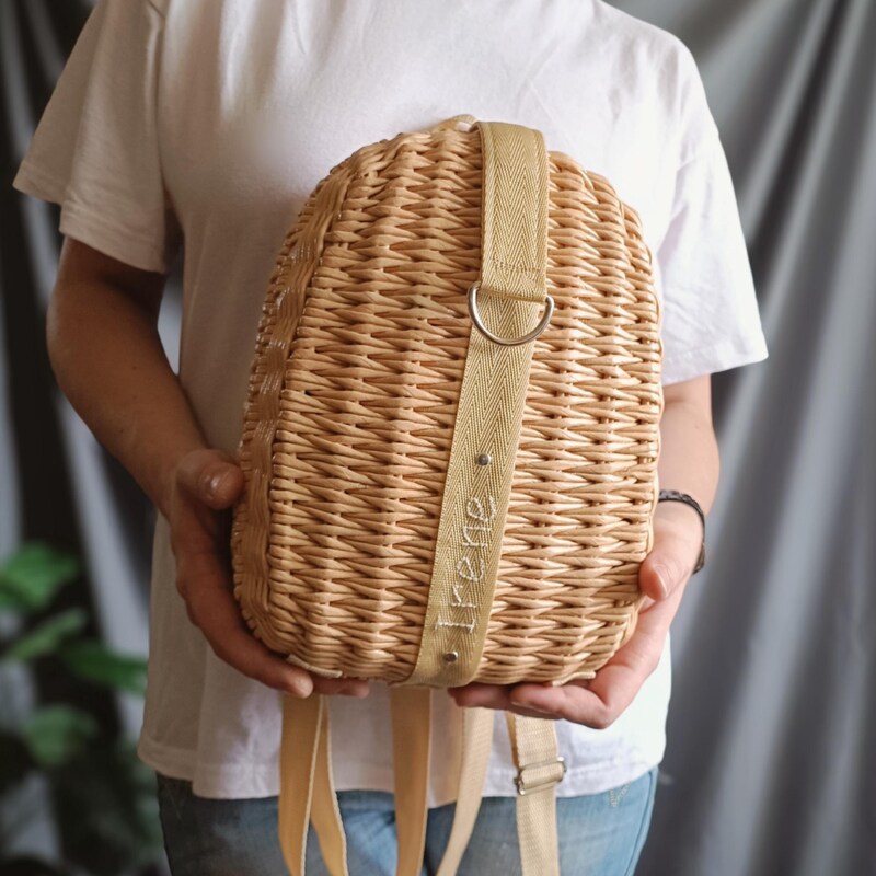 Rattan Backpack - Etsy
