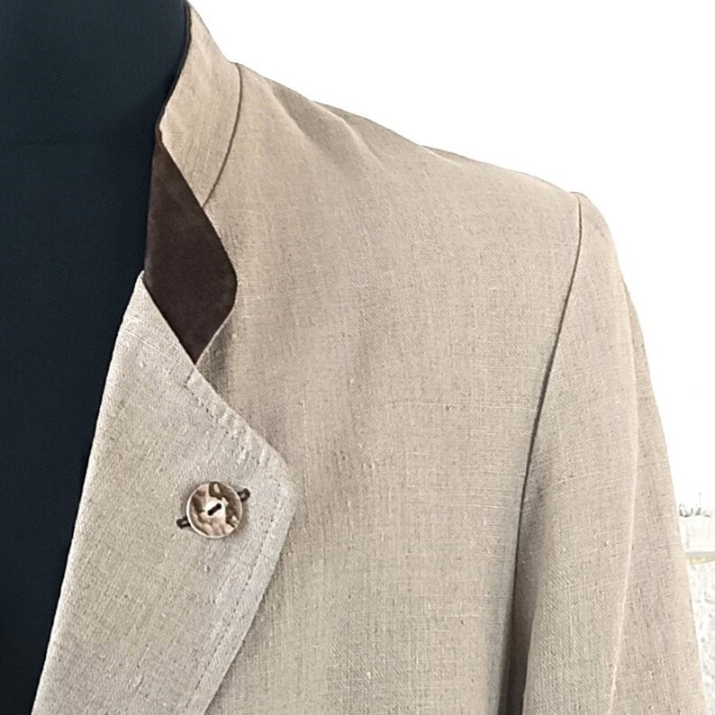 Linen Jacket Women Trachten Jacket Beige Linen Jacket Traditional Linen ...