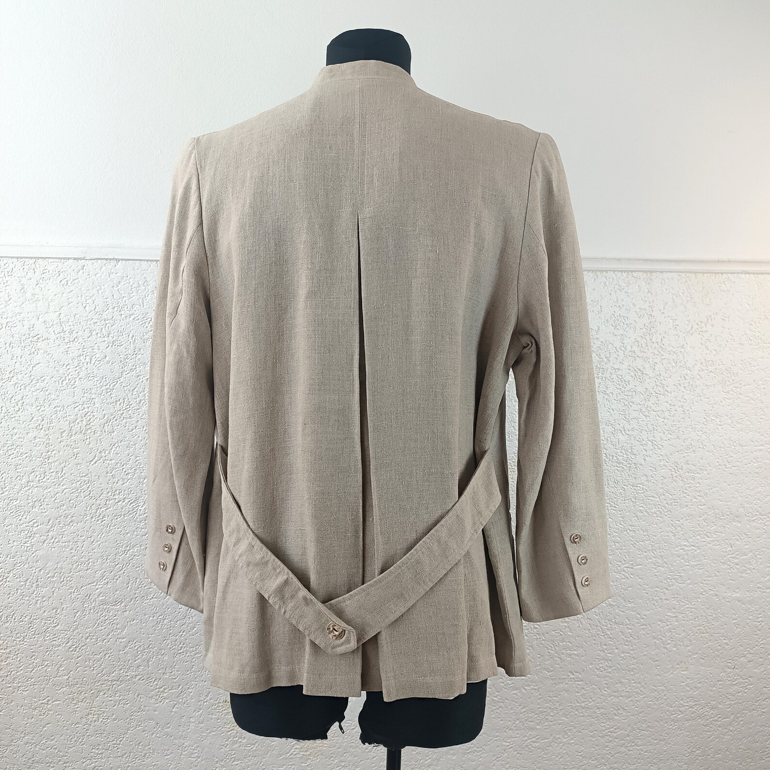 Linen Jacket Women Trachten Jacket Beige Linen Jacket Traditional Linen ...