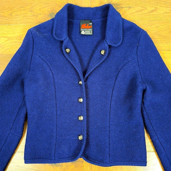 VINTAGE German Boiled Wool Jacket / Oldschool 60s Nav… - Gem