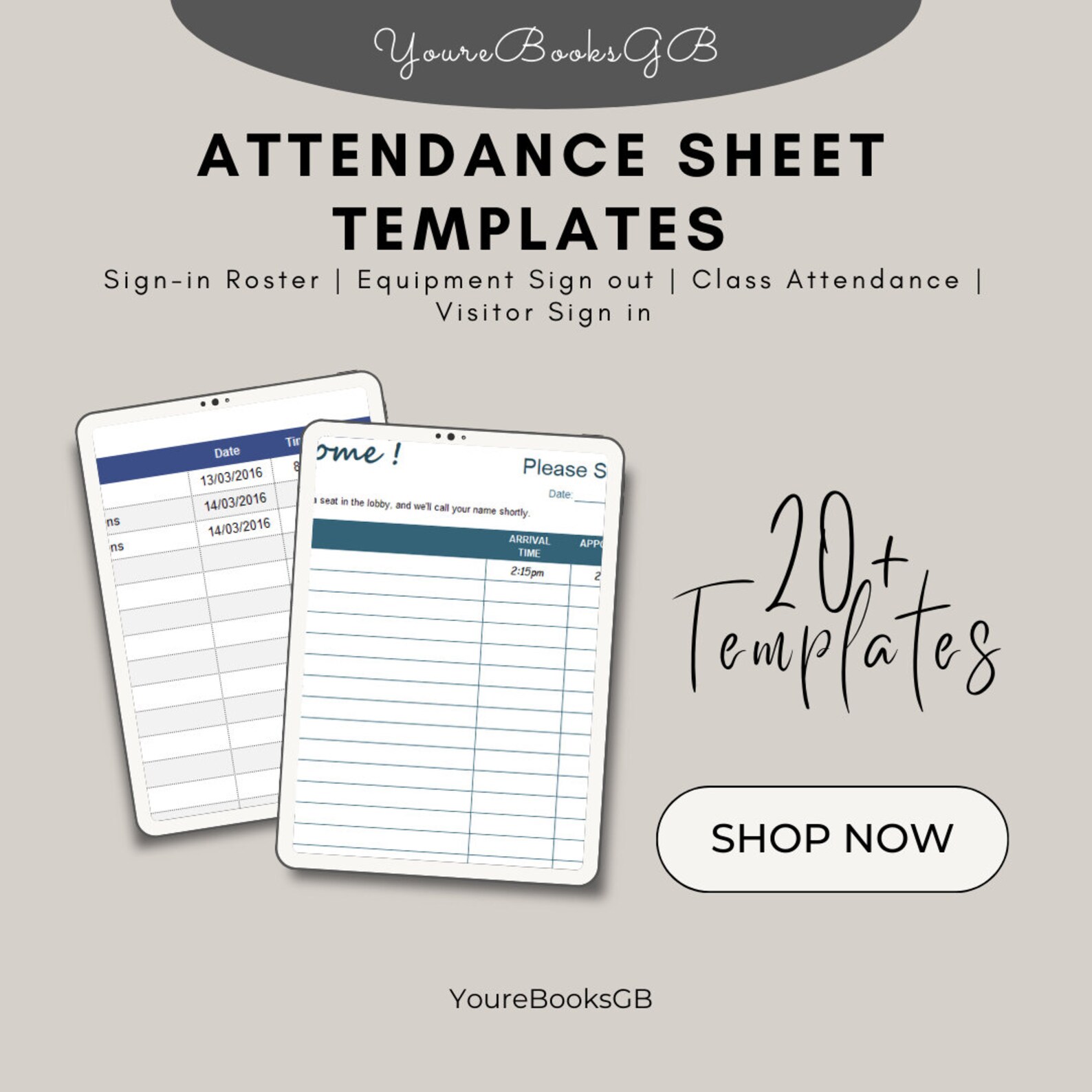 20 Attendance Sheet Templates Sign-in Roster Equipment Sign Out Class ...