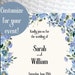 Blue Spring Floral Wedding Invitation, Customizable Template, French ...