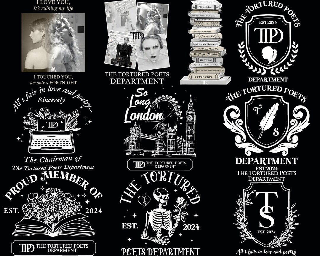 Bundle Swiftie the Tortured Poets Department PNG, Swiftie TTPD Gift ...