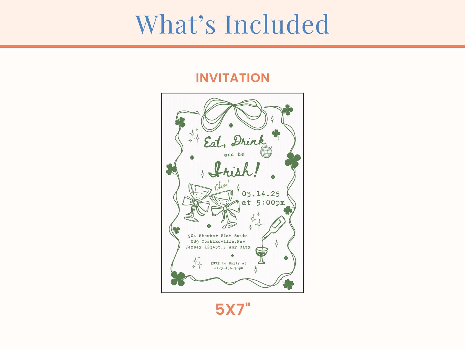 Hand Drawn St Patricks Day Invitation Irish Patricks Day Party Invite ...