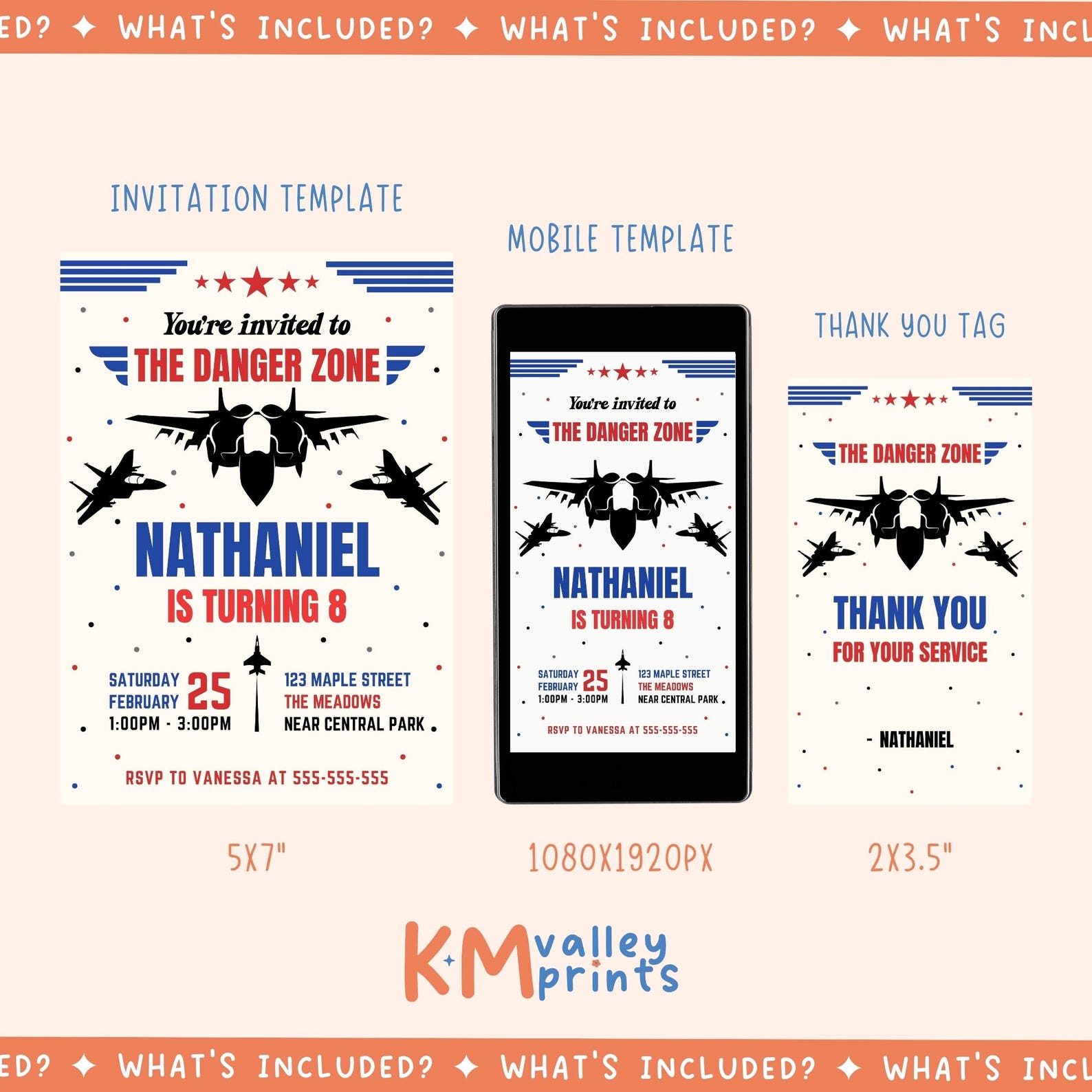 Editable Jet Fighter Birthday Invitation, Pilot Fighter Birthday Boy ...
