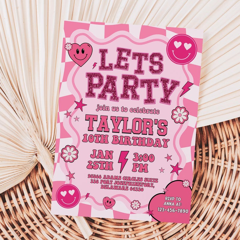 Preppy Invitation - Etsy