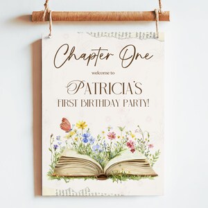 Storybook 1st Birthday Bundle Editable Book Themed First Birthday Girl ...
