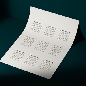 Blank Guitar Xtra Large Chord Grid, Blank Chord Diagram, Guitar Chord ...