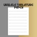 Blank Ukulele Tab Paper, Tablature Sheet, Printable Digital Download - Etsy