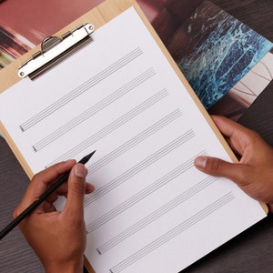 Blank Bass Tab Paper, Tablature Sheet, Printable Digital Download - Etsy