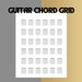 Blank Guitar Chord Grids Chart, Printable Diagram (digital Download) - Etsy