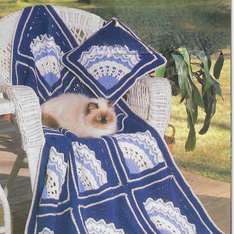 Blue Pattern Throw Blanket - Etsy