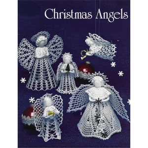 Christmas Ornaments and Tree Topper Angels for Xmas 6 Crochet Patterns ...