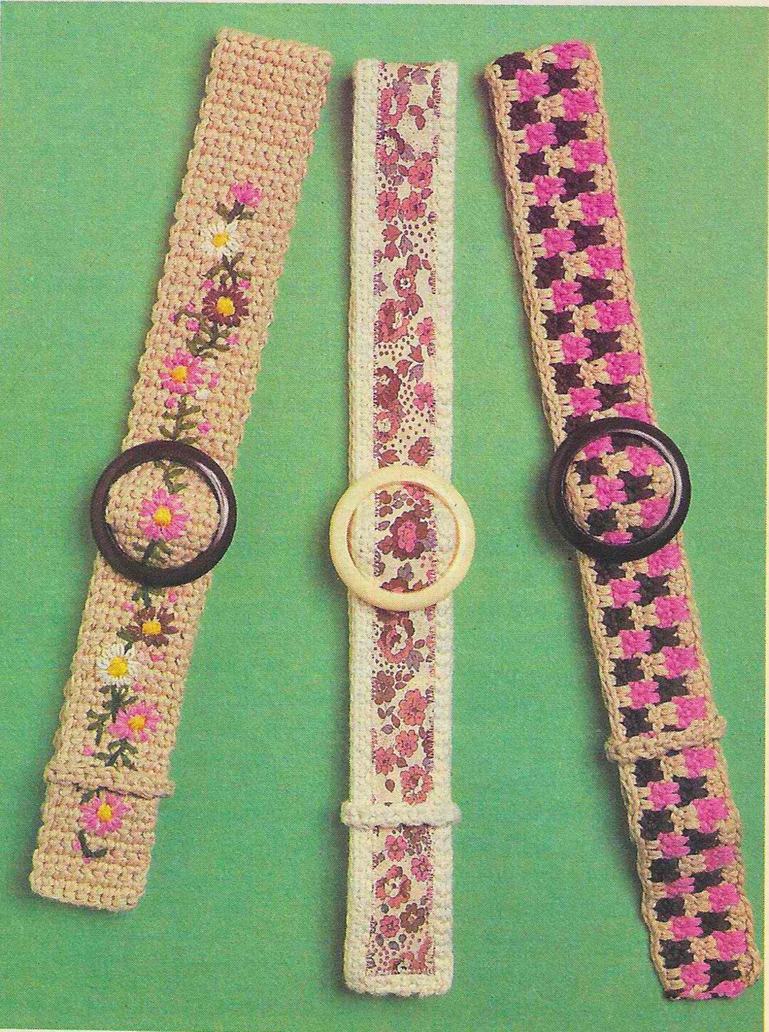 Crochet Pattern Bohemian Belt in 3 Styles Gift for Boho Lovers Retro ...