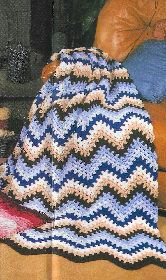 Wavy Ripple Crochet Blanket Pattern Wavy Baby Blanket Crochet Pattern