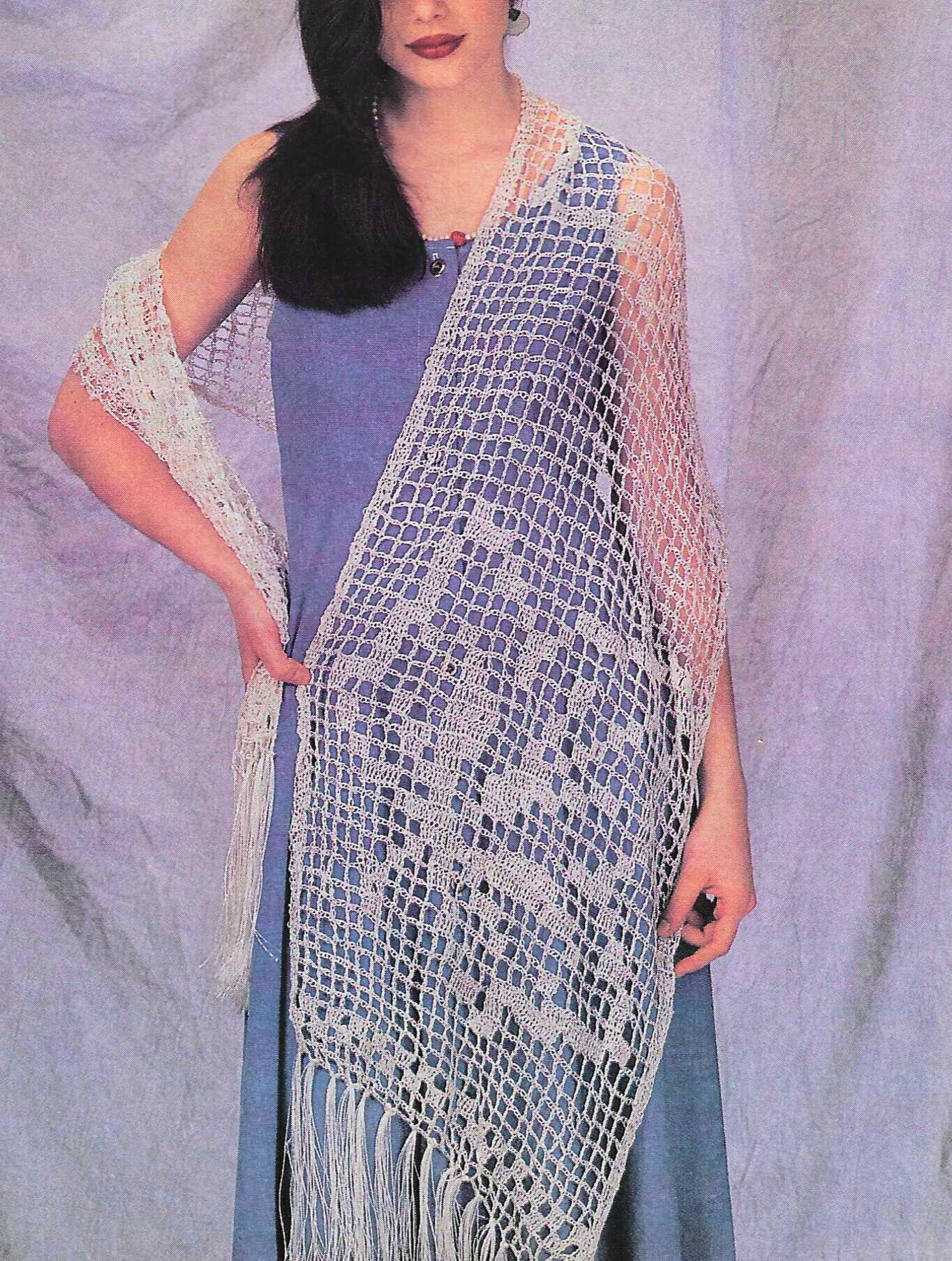 CROCHET PATTERN Vintage Lace Leaf Shawl Gift for Her Maple Leaf Wrap ...