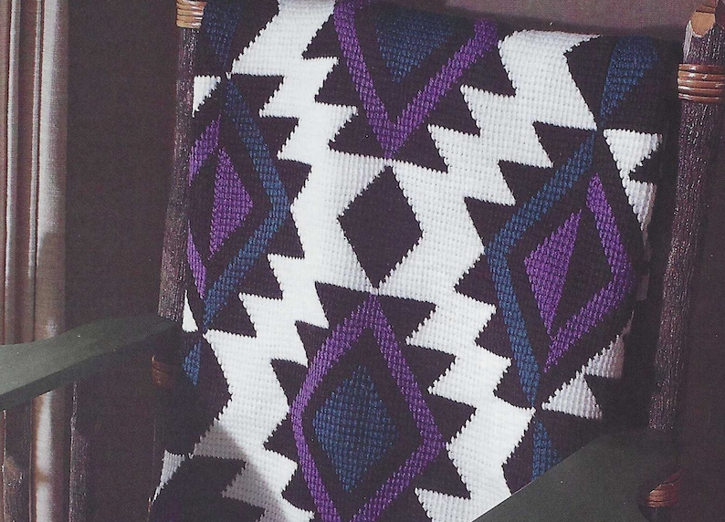 Southwestern Blanket Bundle CROCHET PATTERN Indian Blanket or Native ...