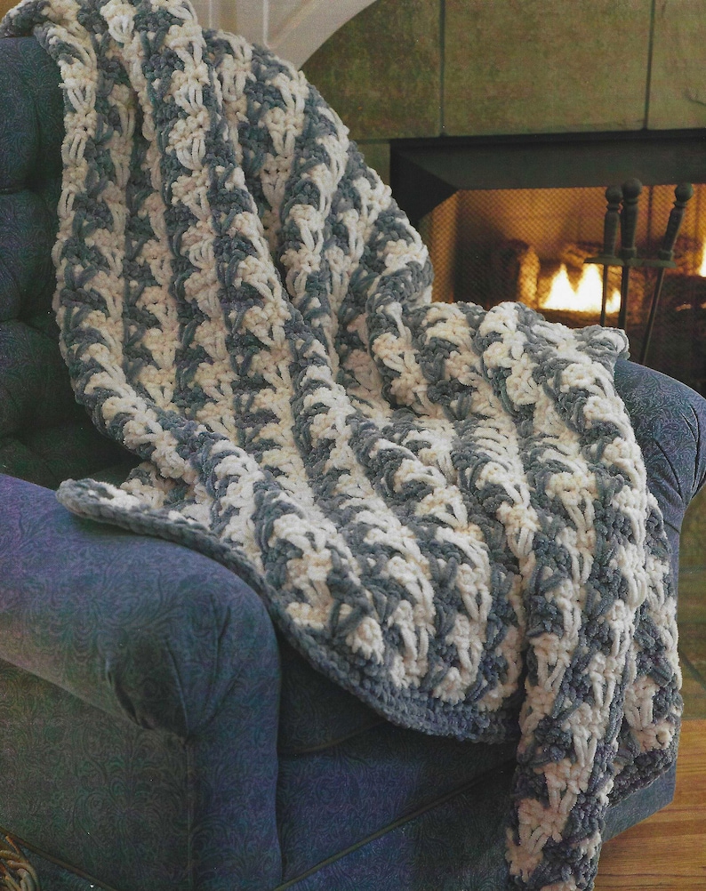 Quick and Cozy CROCHET PATTERN Afghan Extra Thick Chunky Yarn Throw ...