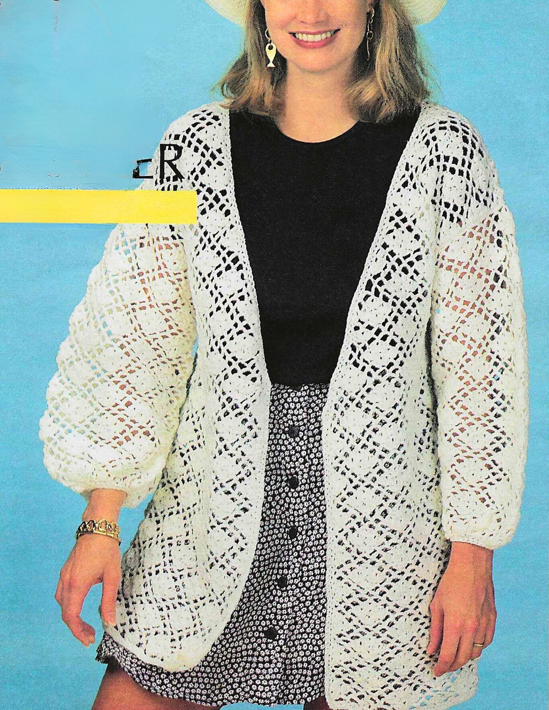 CROCHET PATTERN Diamond Lace Cover up Gift for Her Diamond Pattern ...