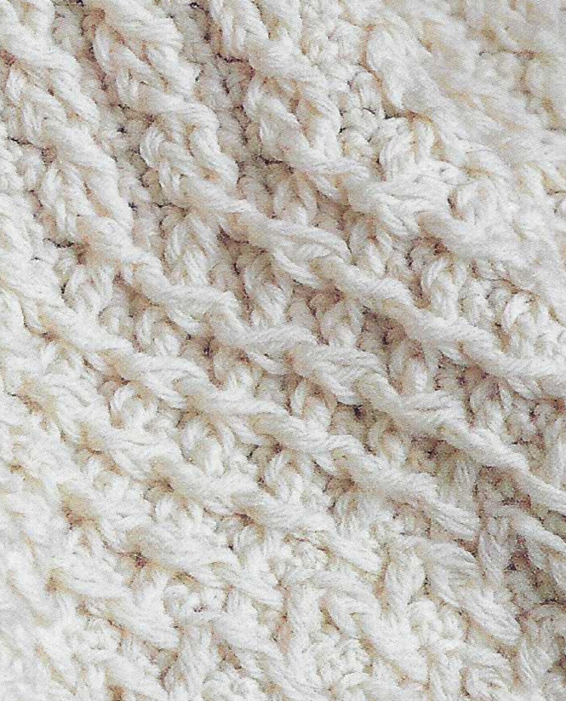 Mosaic CROCHET PATTERN Aran Sampler Afghan One Color Blanket Warm and ...